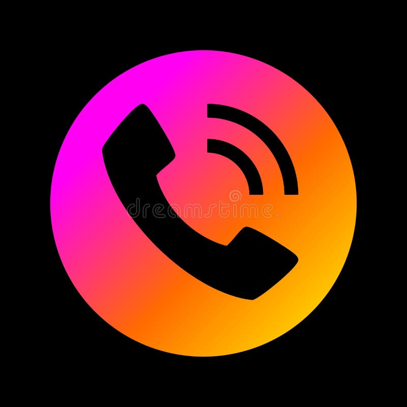 Gradient call icon. stock illustration. Illustration of call - 323642745