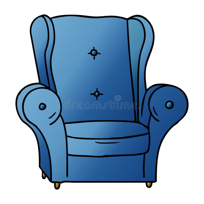 Gradient Cartoon Doodle of an Old Armchair Stock Vector - Illustration ... Gradient Cartoon Doodle of an Old Armchair Stock Vector - Illustration ...