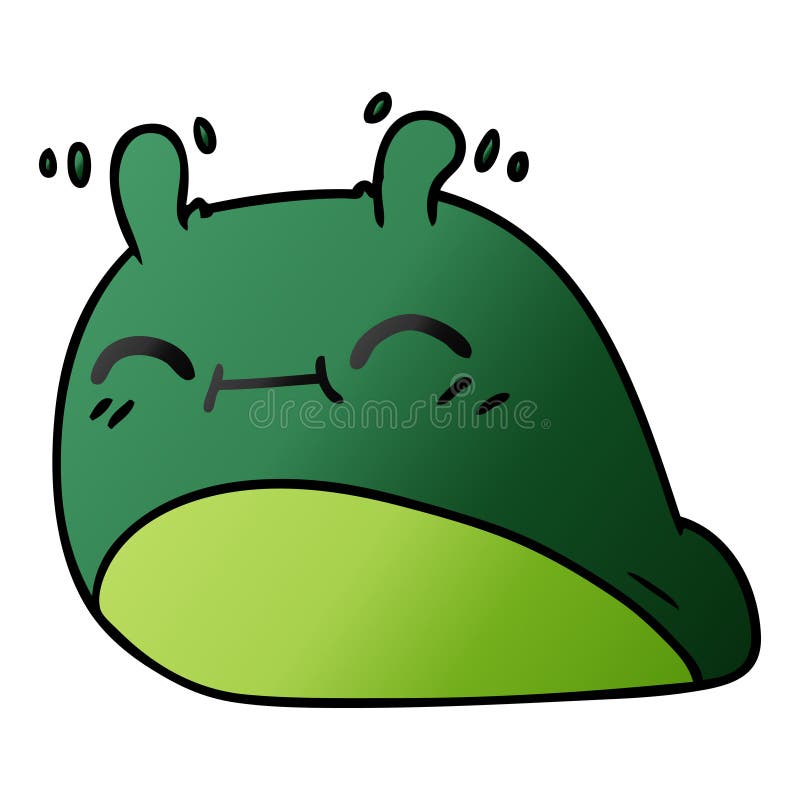 Gradient Cartoon of a Happy Kawaii Slug Stock Vector - Illustration of ...
