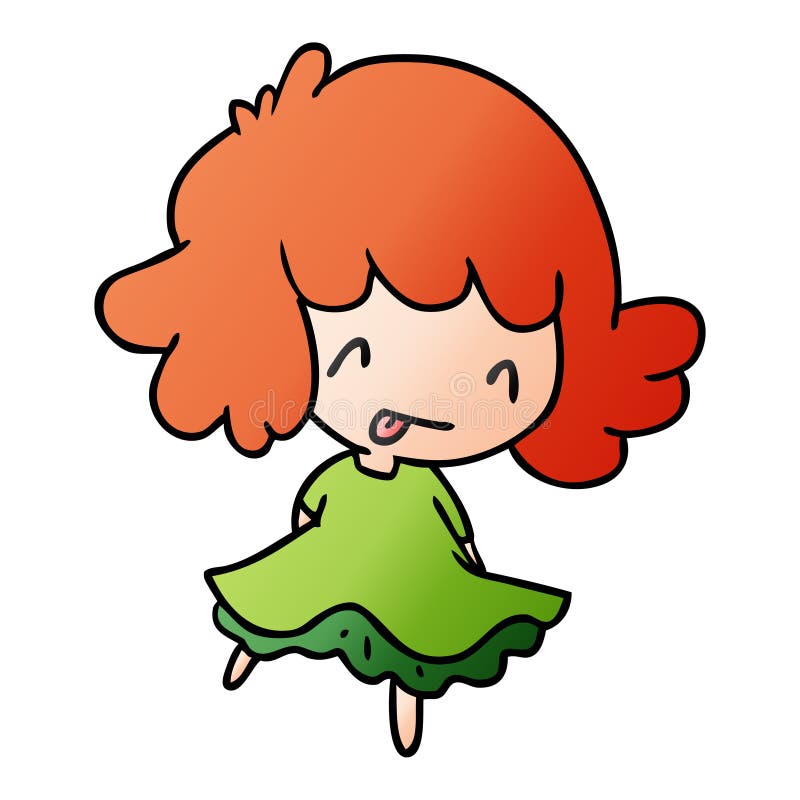 Cartoon Kawaii Cute Girl Fashion Clothes Indoors Outdoors Human Person ...