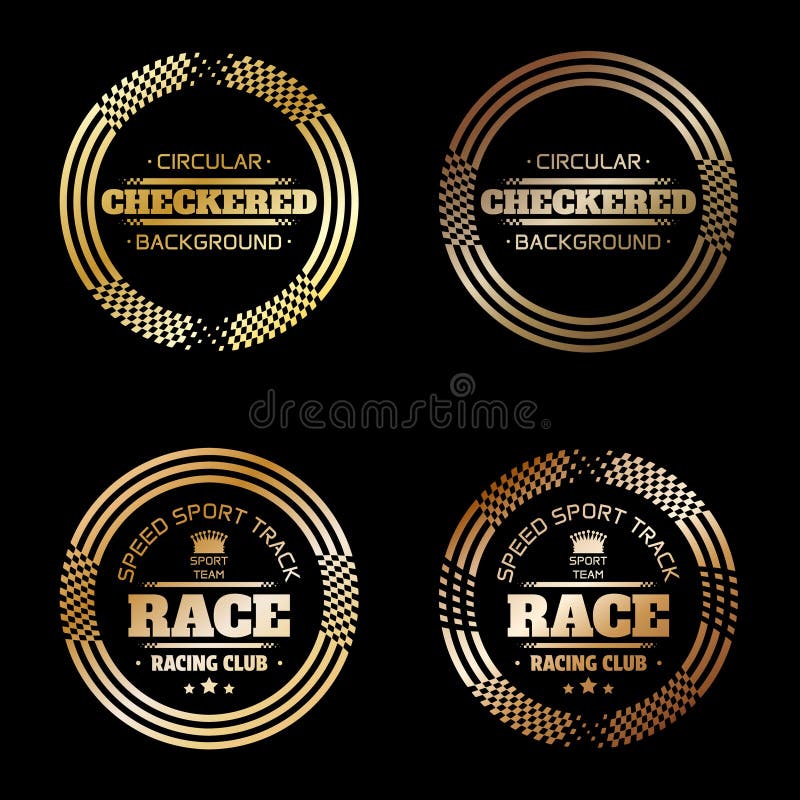 Gradient Checkered Circle Logos Stock Vector - Illustration of ...
