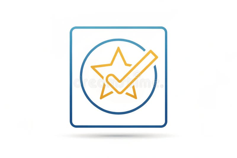 Gradient Checkmark and Circular Star Design, Perfect for Illustrating ...