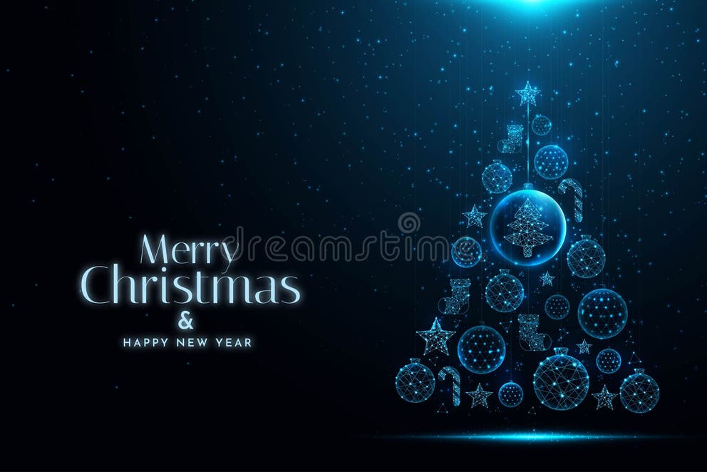 Gradient Christmas Technology Background Vector Design Illustration ...