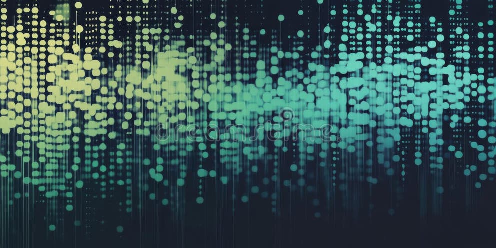 Gradient Circle Cascade Design Visualized with a Data Stream Effect ...