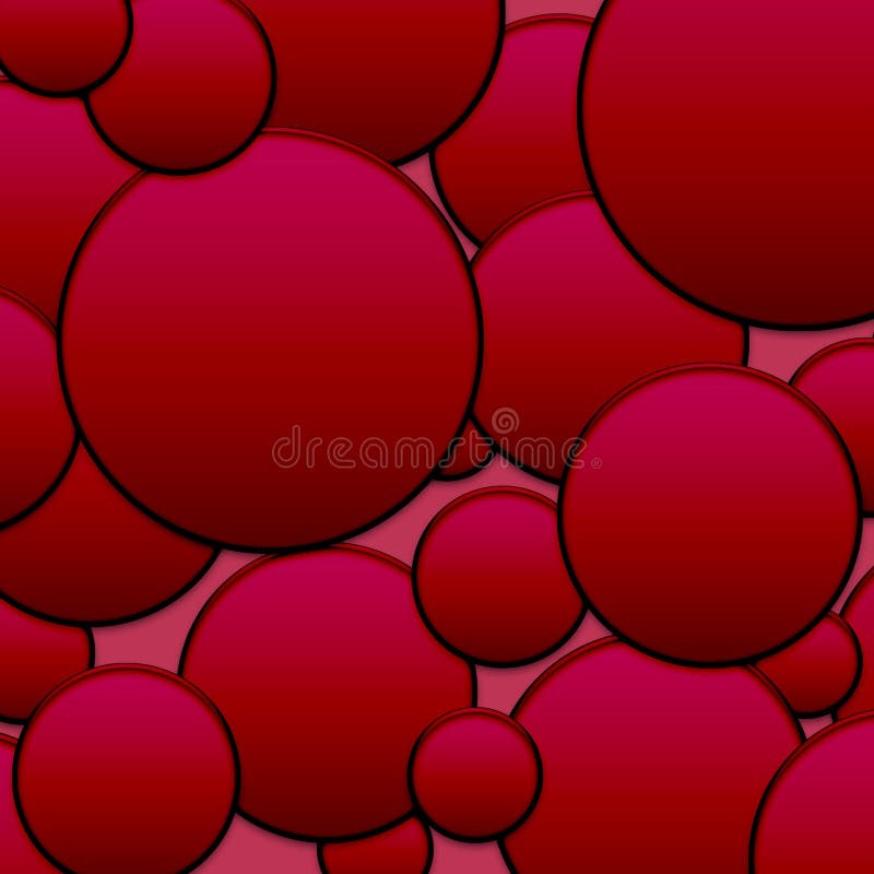 Gradient Circles Background, Red Seamless Pattern Stock Illustration ...