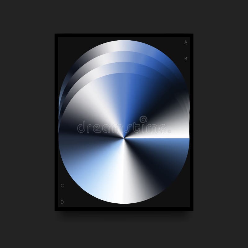 Gradient Circles. Discs on Black Background Stock Vector - Illustration ...