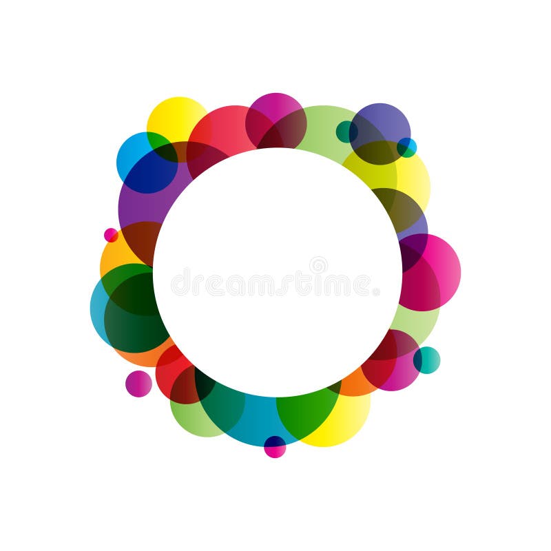 Gradient circles frame stock vector. Illustration of creativity - 80203549