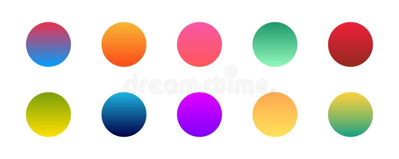 Gradient Circles Set. Vector Illustration Stock Vector - Illustration ...