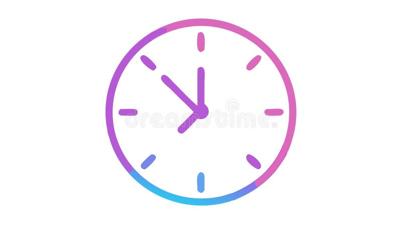 Gradient Clock Icon, Time and Schedule, Vector Design Generative AI ...