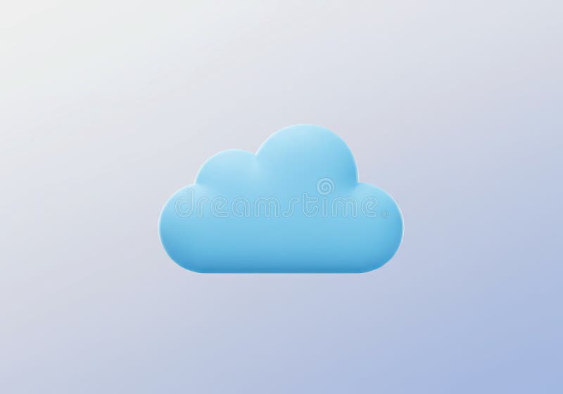 Soft Gradient Blue Background with Cloud Icon for Tech Apps Stock ...
