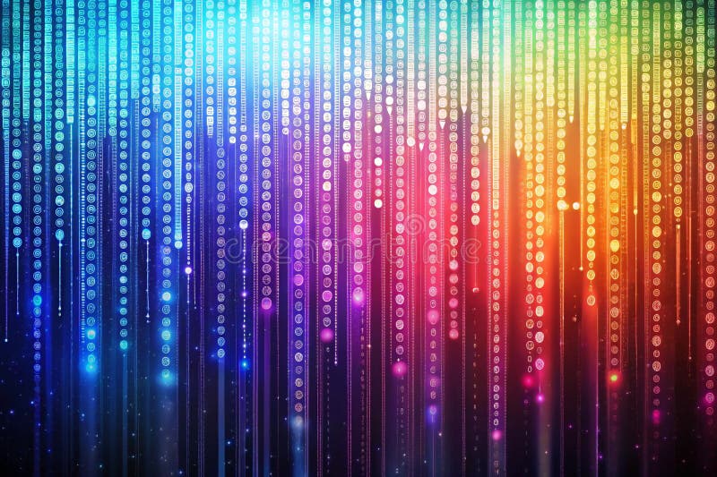 Gradient with Code Matrix Overlay in Abstract Columns Stock ...