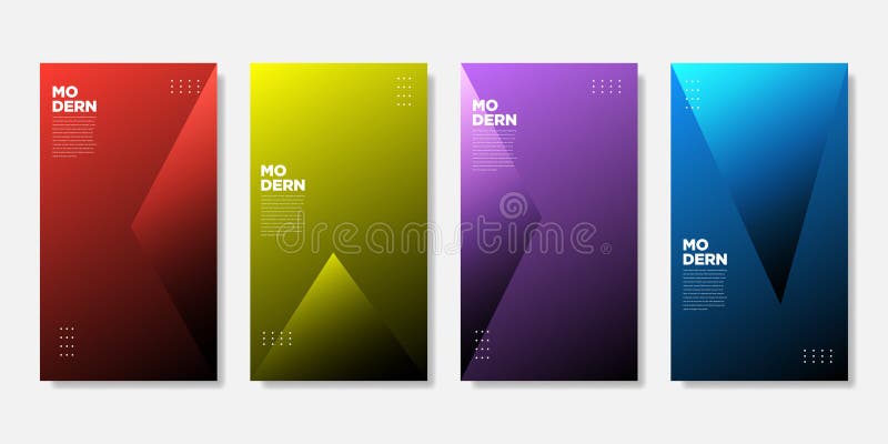 Gradient Color Modern Geometric Social Media Post Template Stock Vector ...
