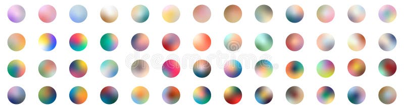 Gradient Color Palette Collection for UI and UX Stock Vector ...