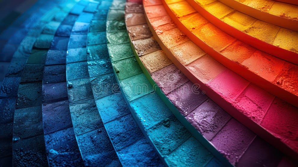 Gradient Color Shadows or Set of Paint Samples for Printing, Abstract ...