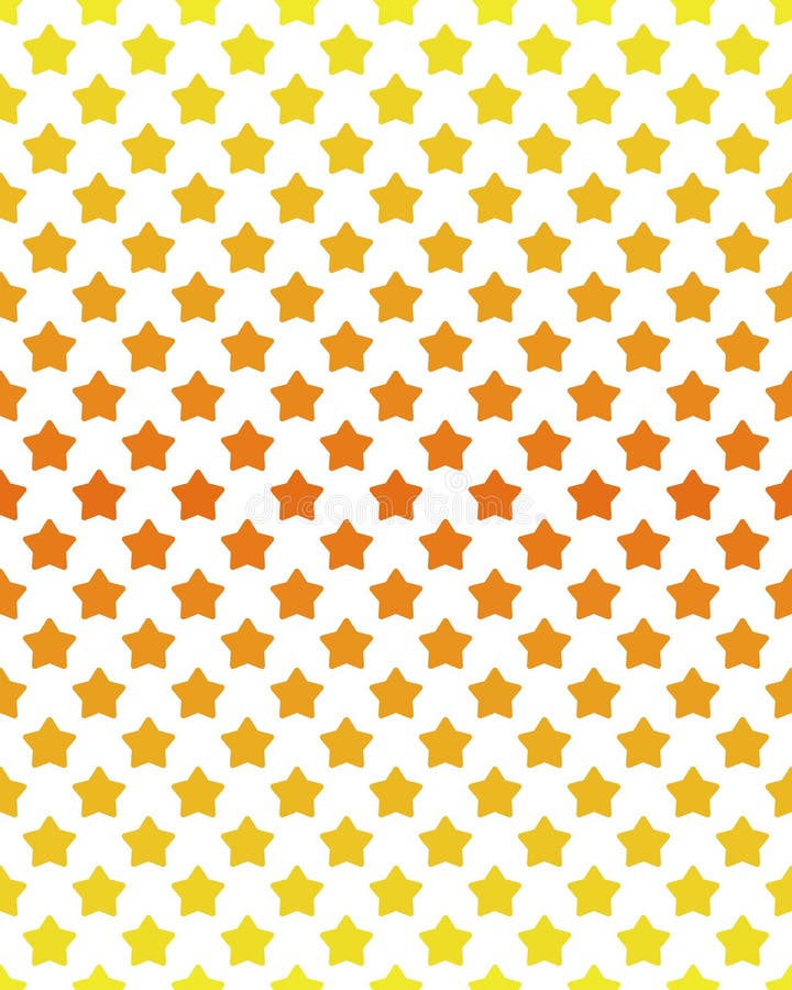 Gradient Color Transition of Stars. Orange-yellow Stars on a White ...