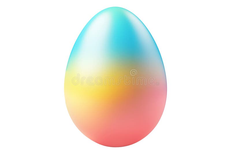 Gradient Colored Easter Egg with Smooth Transitions of Blue, Yellow ...