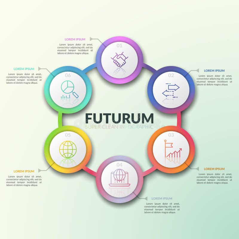 Round Diagram Diagram Divided into 6 Lettered Parts with Arrows ...