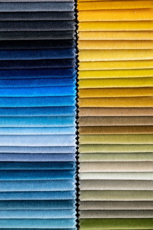 Gradient Colored Soft Luxury Velvet Samples in Warm and Cool Tones ...