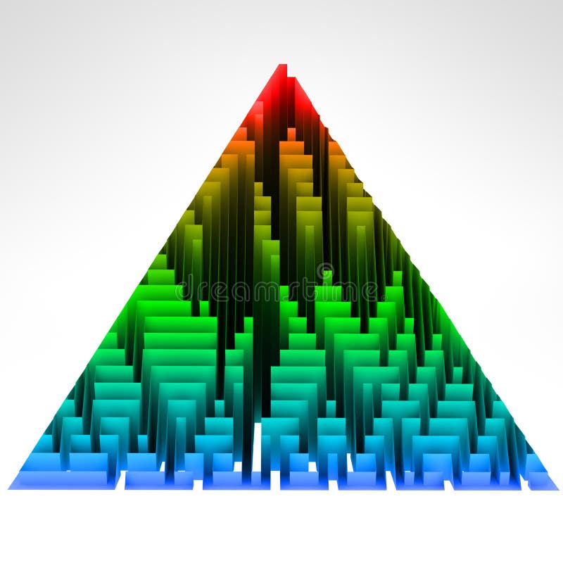 Gradient Colored Triangle Technological Structure Stock Illustration ...