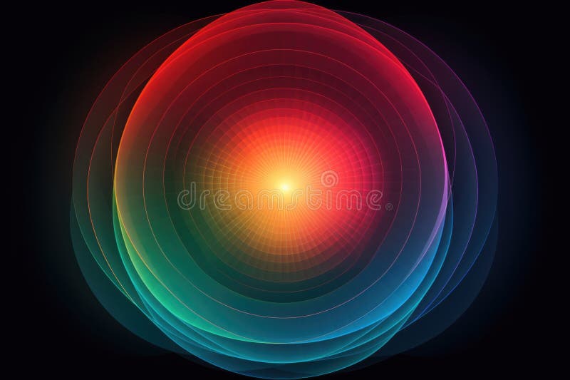 A Gradient of Colors Forming a Circular Design Background Stock ...