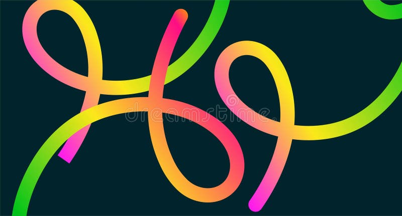 Gradient Colors Lines with Smooth Shapes Pattern Abstract Vector Design ...