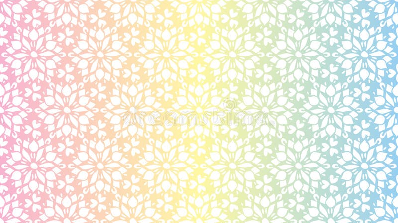 Gradient Colour Flower Pattern Fabric Design and Background. Textile ...