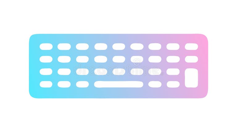 Gradient Computer Keyboard Input Icon, Vector Design Generative AI ...