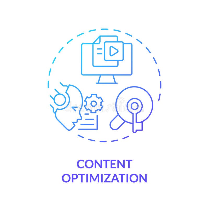 2D Gradient Content Optimization Line Icon Concept Stock Vector ... 2D Gradient Content Optimization Line Icon Concept Stock Vector ...