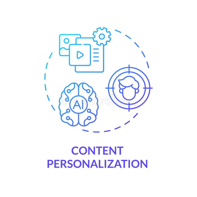 2D Gradient Content Personalization Line Icon Concept Stock Vector ... 2D Gradient Content Personalization Line Icon Concept Stock Vector ...