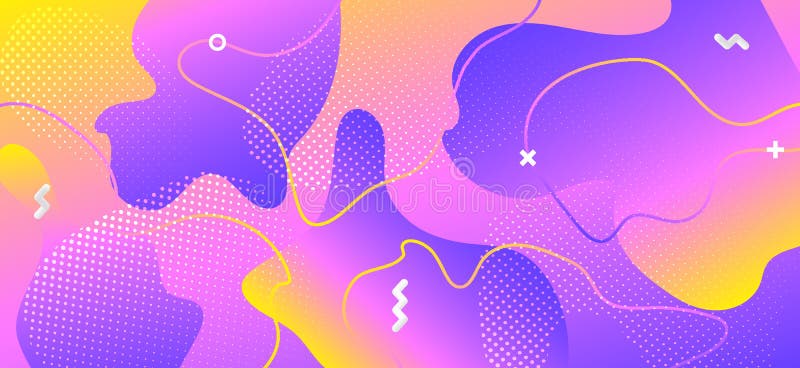 Gradient Cover. Memphis Background Stock Vector - Illustration of ...