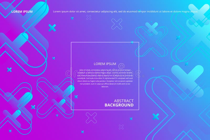 Gradient Crosses in Memphis Background Stock Vector - Illustration of ...