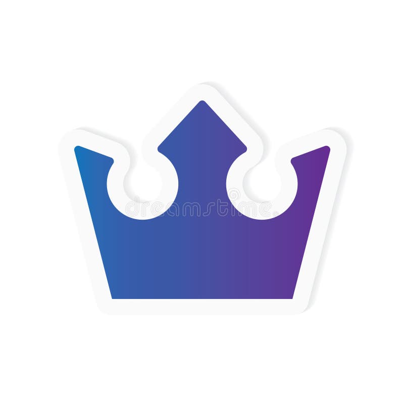 Gradient crown icon stock vector. Illustration of authority - 150895357