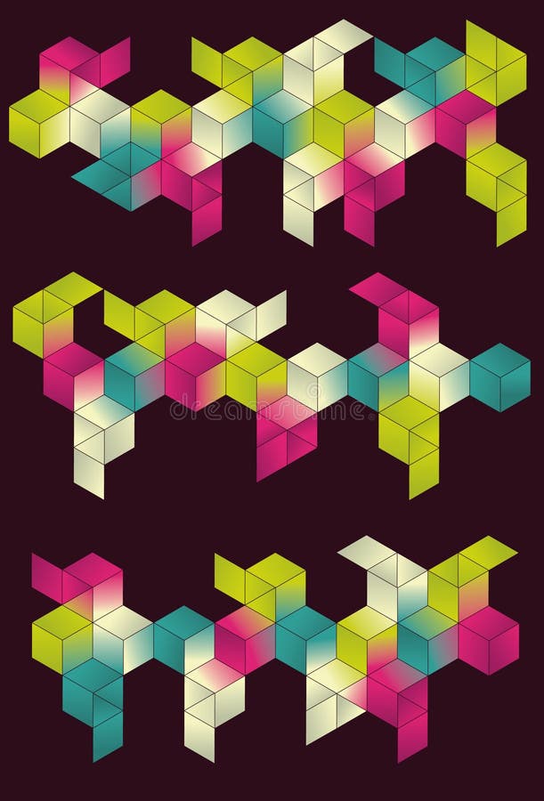 Seamless Tilable Gray Isometric Cube Pattern Stock Vector ...