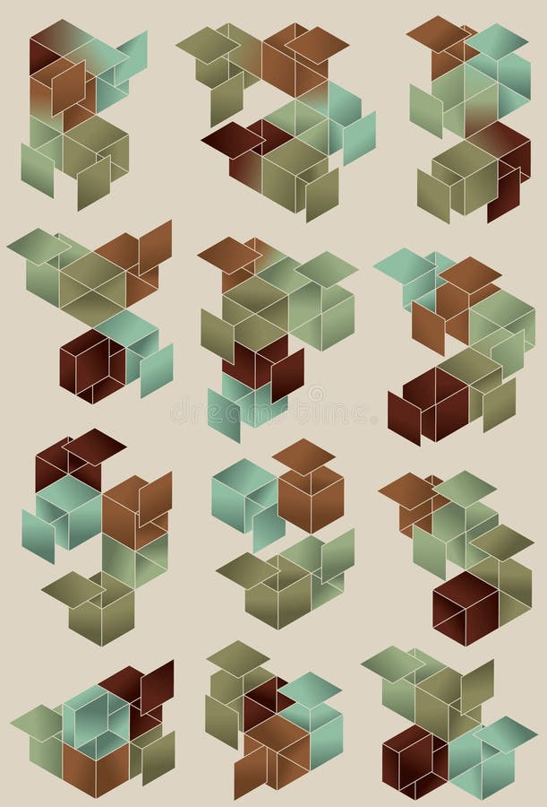 Gradient Cube Page Design stock vector. Illustration of vibrant - 13264662