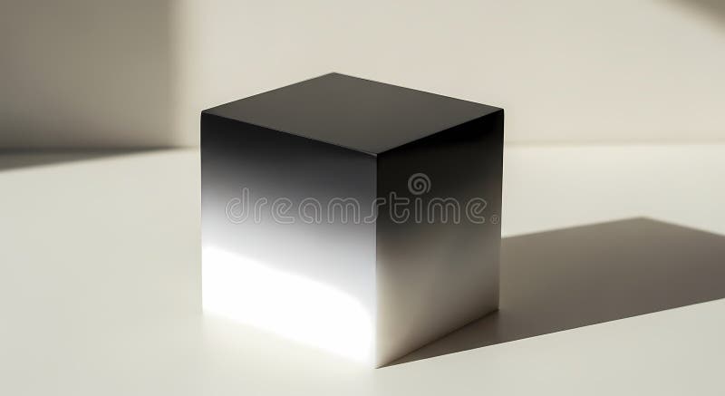 Gradient Cube on White Surface Stock Illustration - Illustration of ...