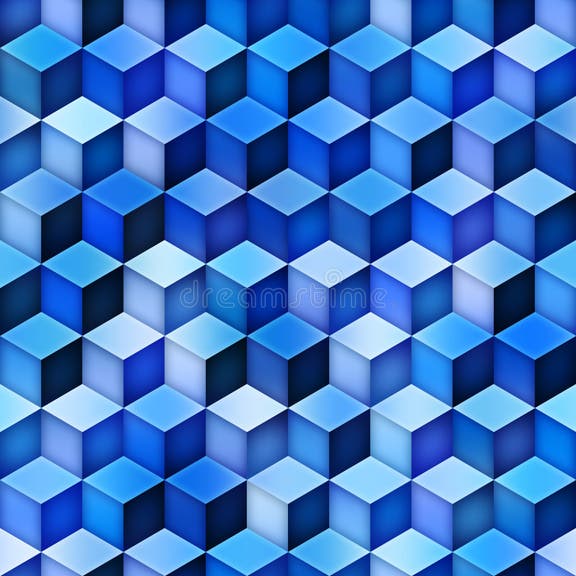 Gradient Cubes Tiling. Seamless Multicolor Pattern Stock Illustration ...
