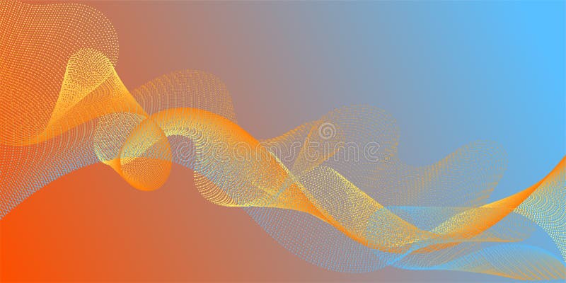 Gradient Curves Flow Effect Illusion Fancy Background. Stock Vector ...