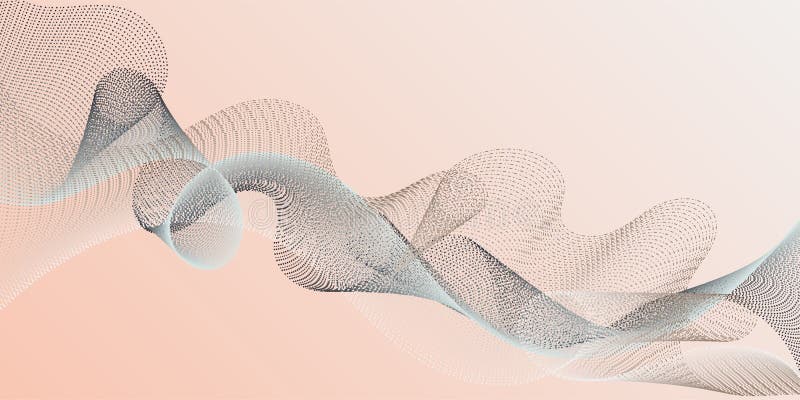 Gradient Curves Flow Effect Illusion Fancy Background. Stock Vector ...