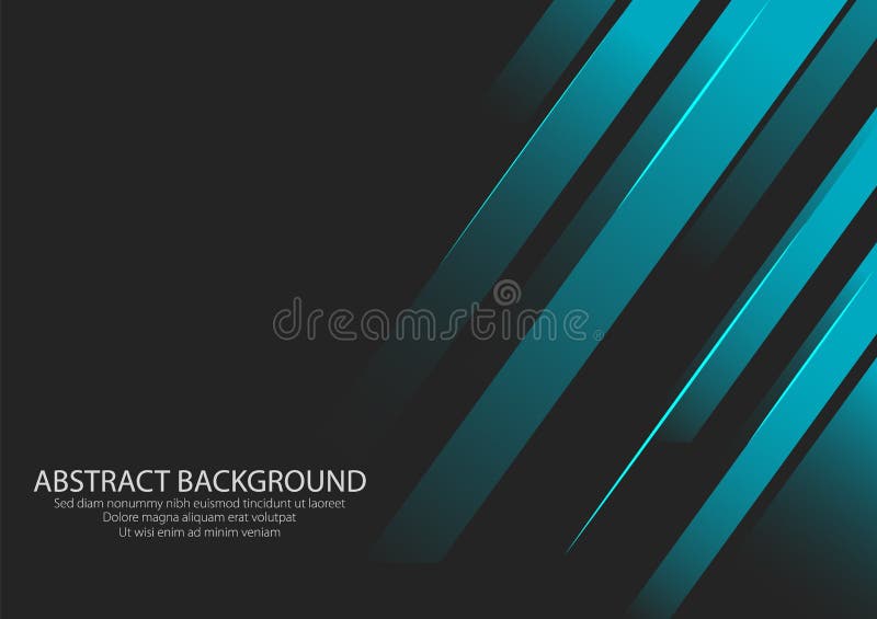 Gradient Cyan Shape Side Line with Black Background, Wallpaper. Design ...