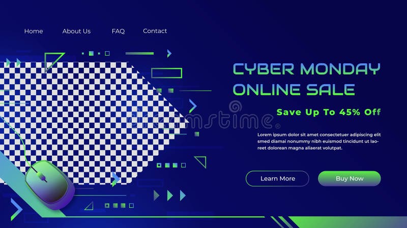 Gradient Cyber Monday Landing Page Design Vector Stock Vector ...