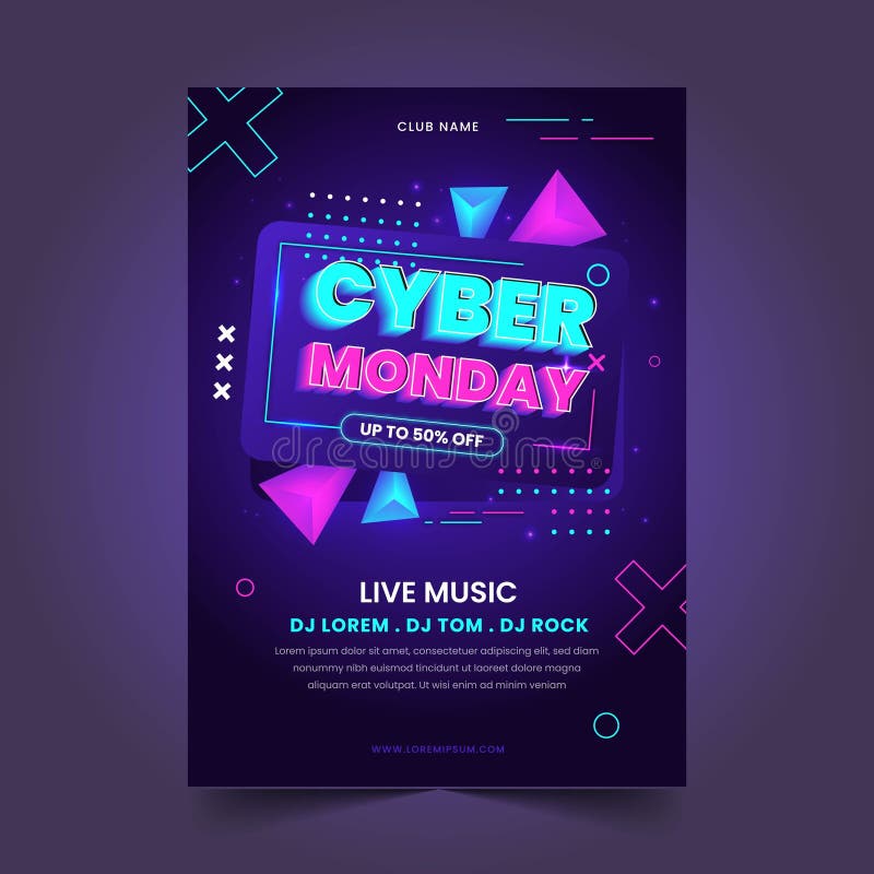 Gradient Cyber Monday Gradient Poster Template Vector Design Stock ...