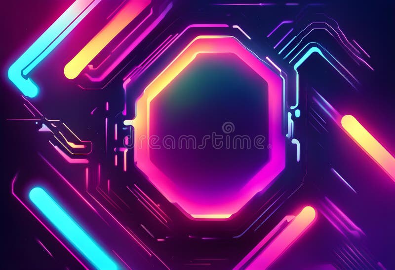 Gradient Cyberpunk Light Effect Stock Illustration - Illustration of ...