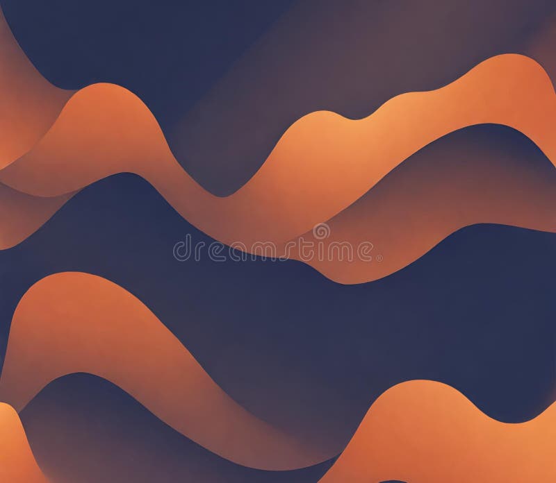 A Gradient from Dark Blue To Light Orange Stock Illustration ...