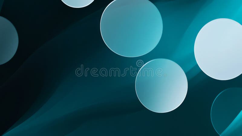 Gradient from Deep Blue To Vibrant Teal, with Minimalist Circles in ...