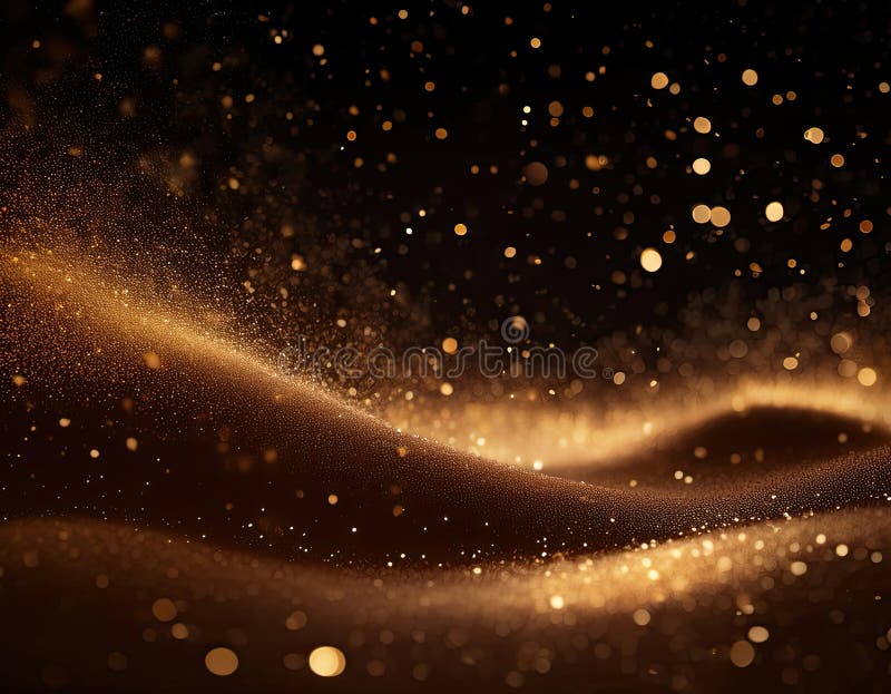 Gradient of Deep Espresso Brown Fading into Black. Elegant Gold Dust ...