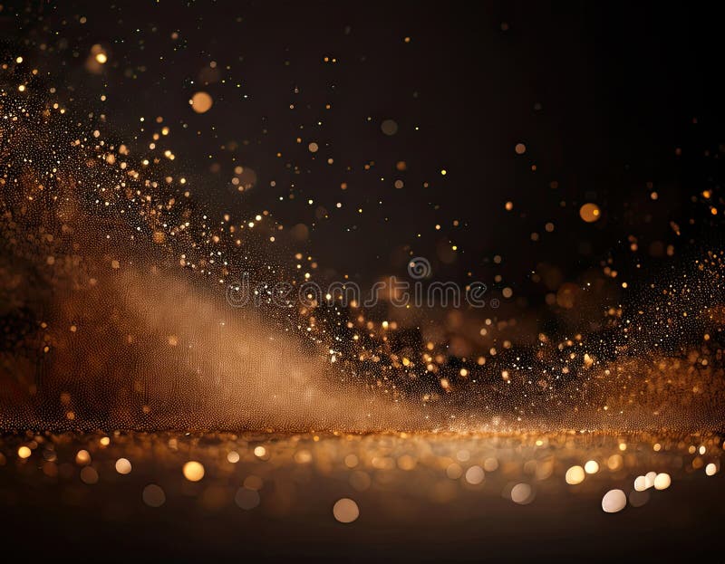 Gradient of Deep Espresso Brown Fading into Black. Elegant Gold Dust ...