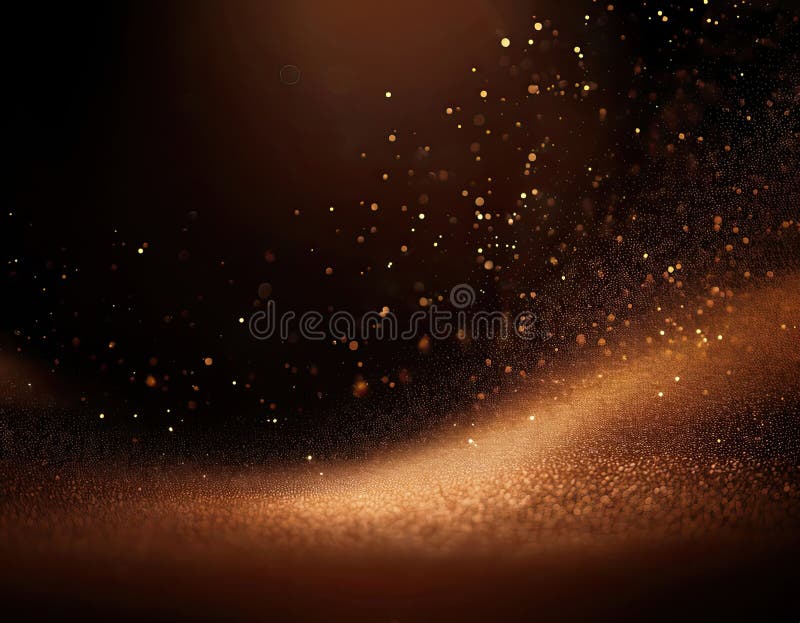 Gradient of Deep Espresso Brown Fading into Black. Elegant Gold Dust ...