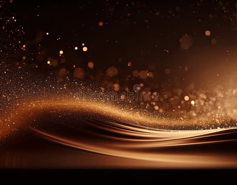 Gradient of Deep Espresso Brown Fading into Black. Elegant Gold Dust ...