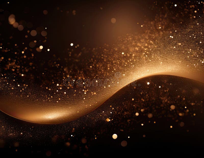 Gradient of Deep Espresso Brown Fading into Black. Elegant Gold Dust ...