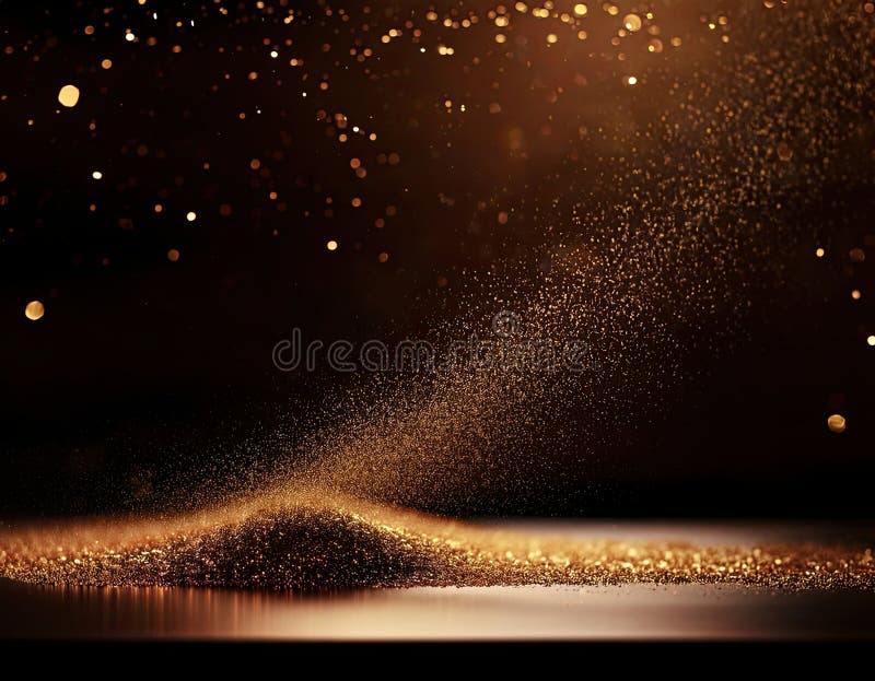 Gradient of Deep Espresso Brown Fading into Black. Elegant Gold Dust ...